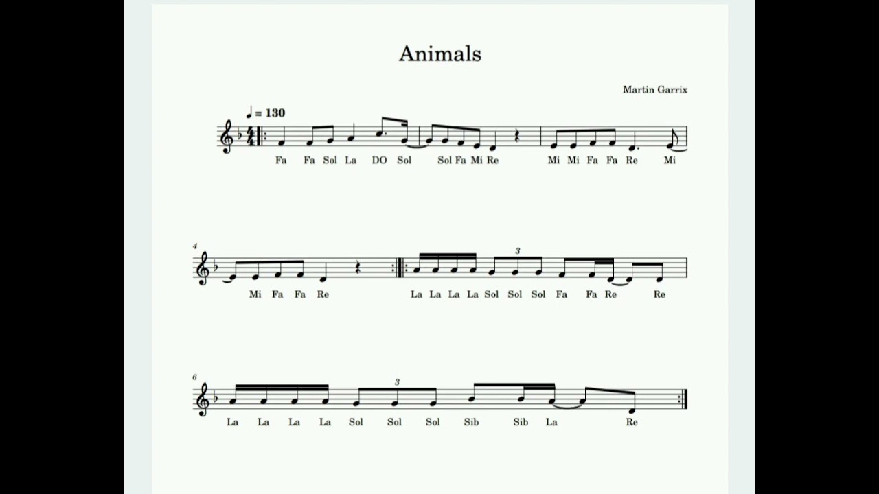 Animals - Spartito con base musicale - YouTube