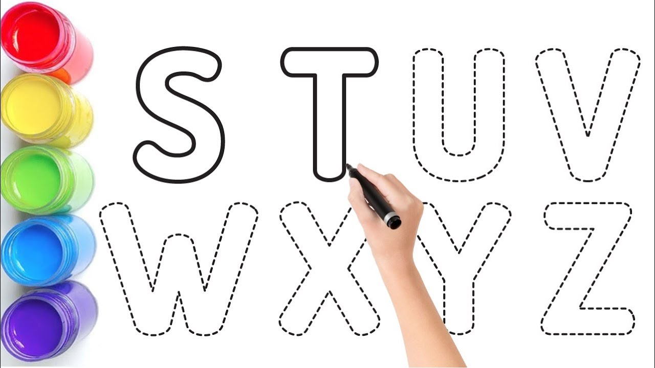 Let's Learn to Draw and Paint STUVWXYZ for Kids // Easy Step by Step ...