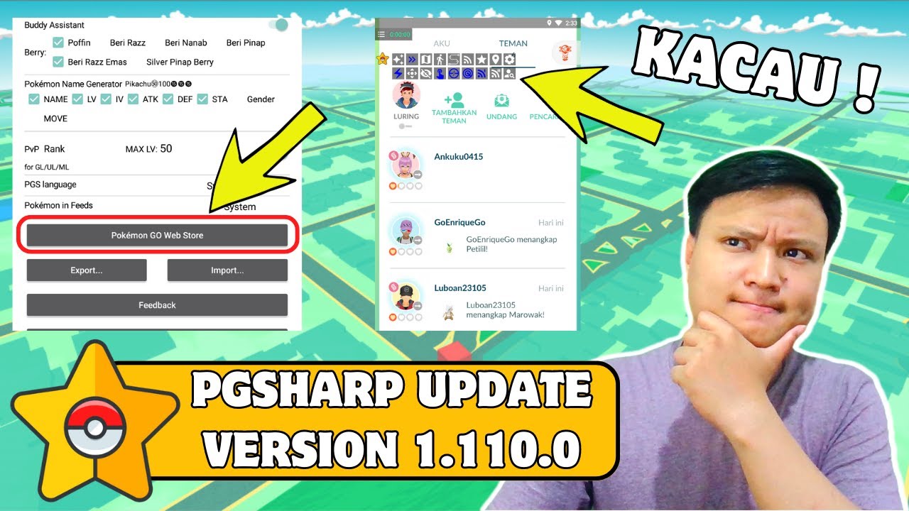 PGSHARP UPDATE 1.110.0 REVIEW🔥FITURNYA SEMAKIN KACAU 🤣 APAKAH MBA NIA ...