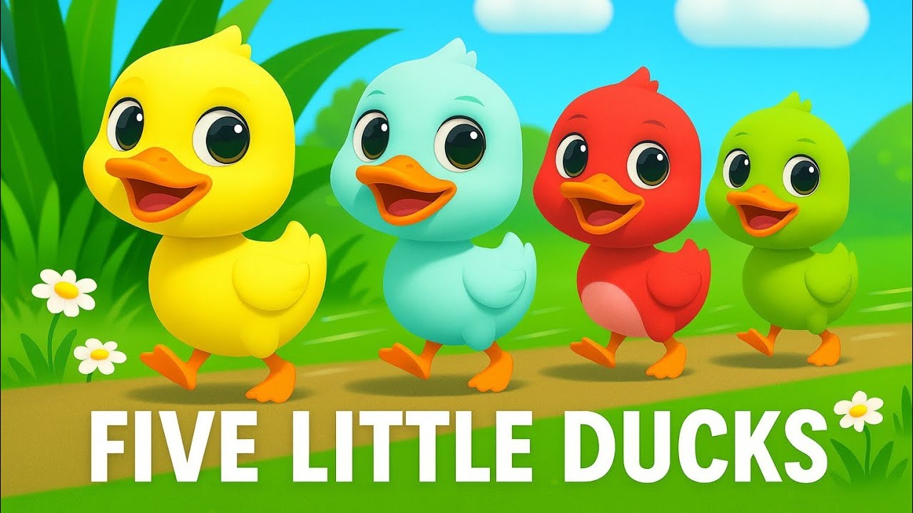 📌 Five Little Ducks 🦆💗🎶 | Sweet Babies Acting Duck Movements 😺 | Baby ...