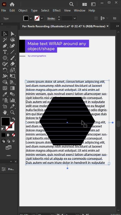 How to wrap text around objects in Adobe Illustrator | Quick tutorial ...