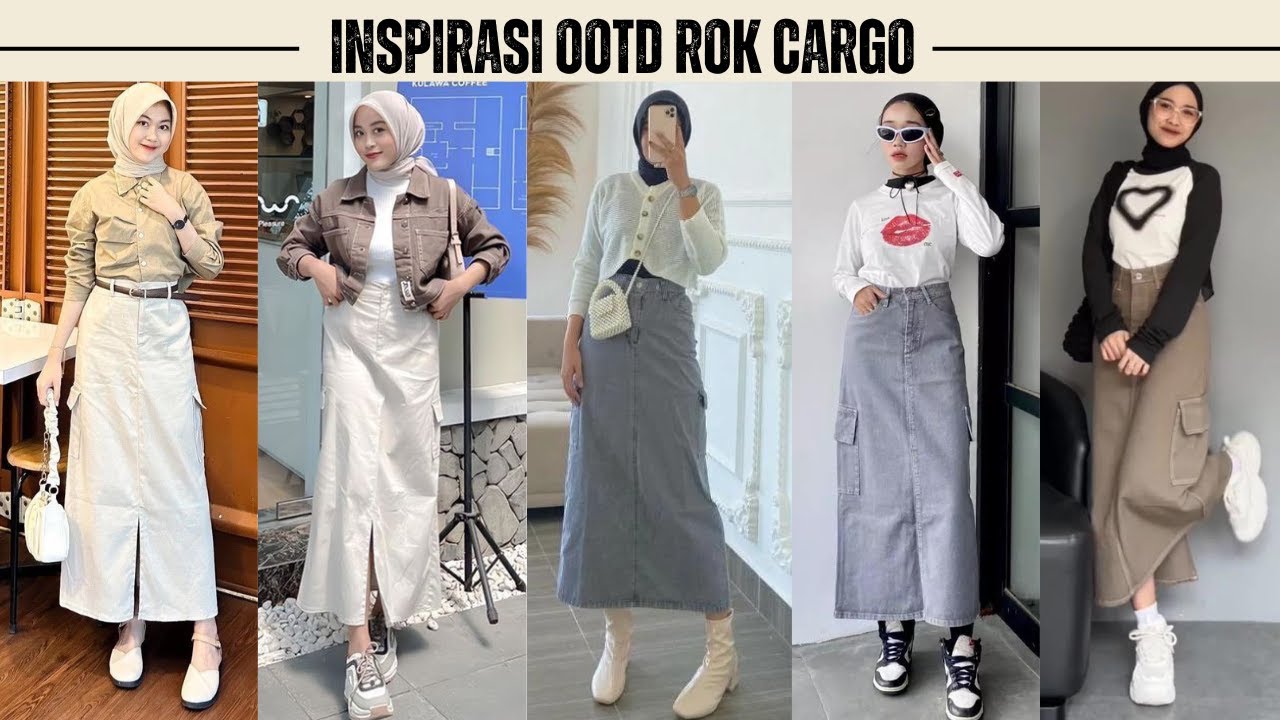 Inspirasi outfit rok cargo terbaru | ootd remaja casual dan aesthetic ...