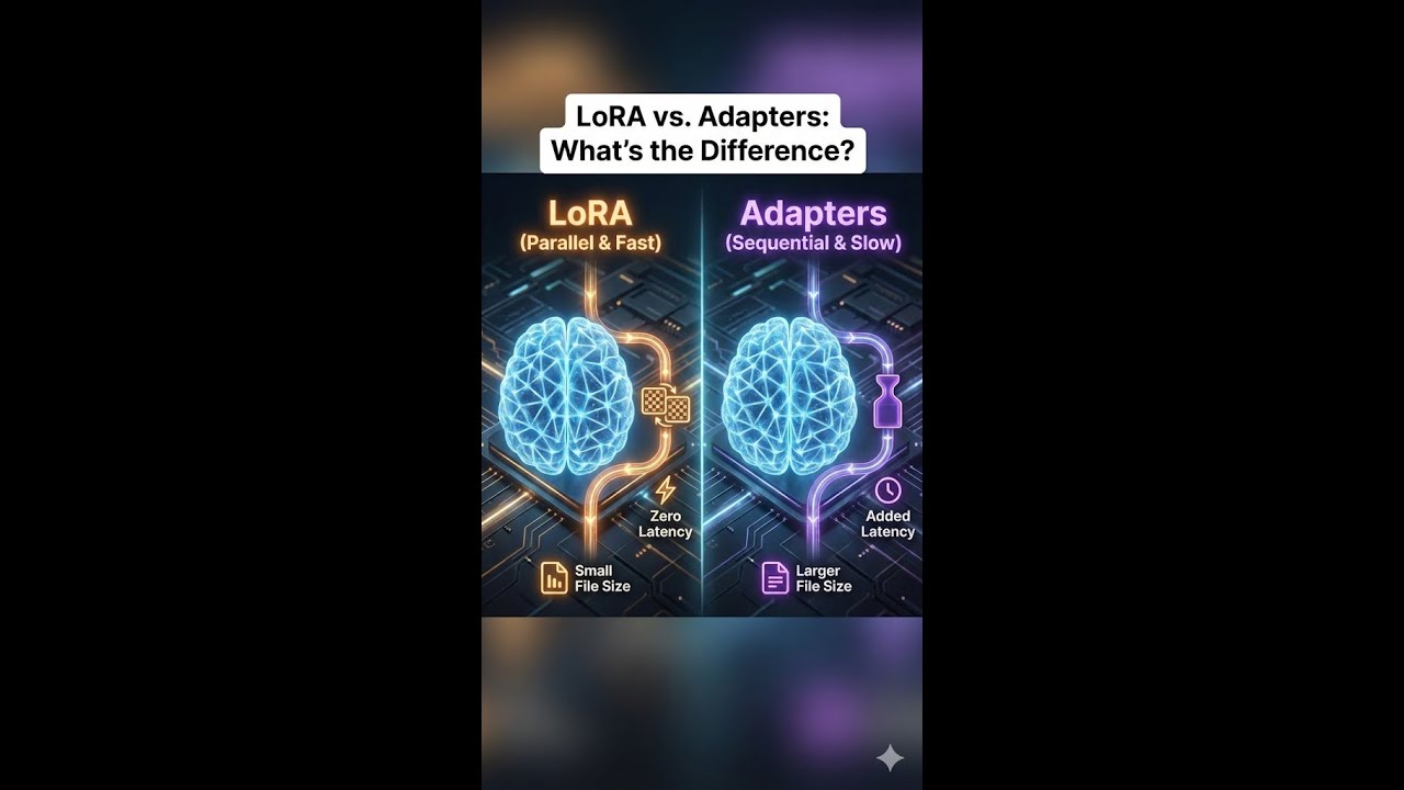 LoRA vs Adapters: Key Differences & When to Use Each - YouTube