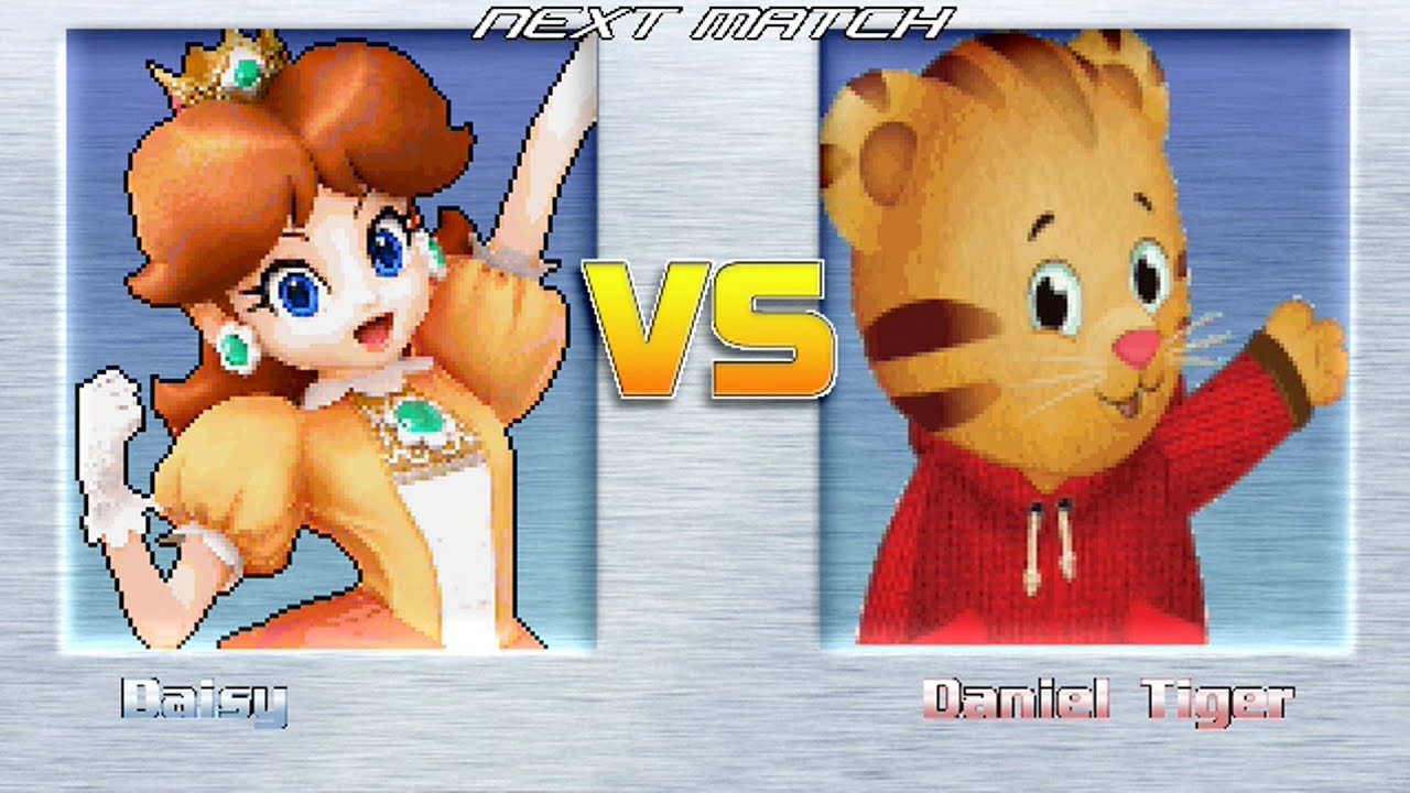 M.U.G.E.N BATTLES | Princess Daisy vs Daniel Tiger | Super Mario Bros ...