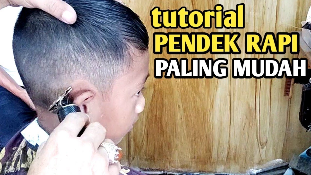 cara potong rambut cepat model pendek rapi - YouTube