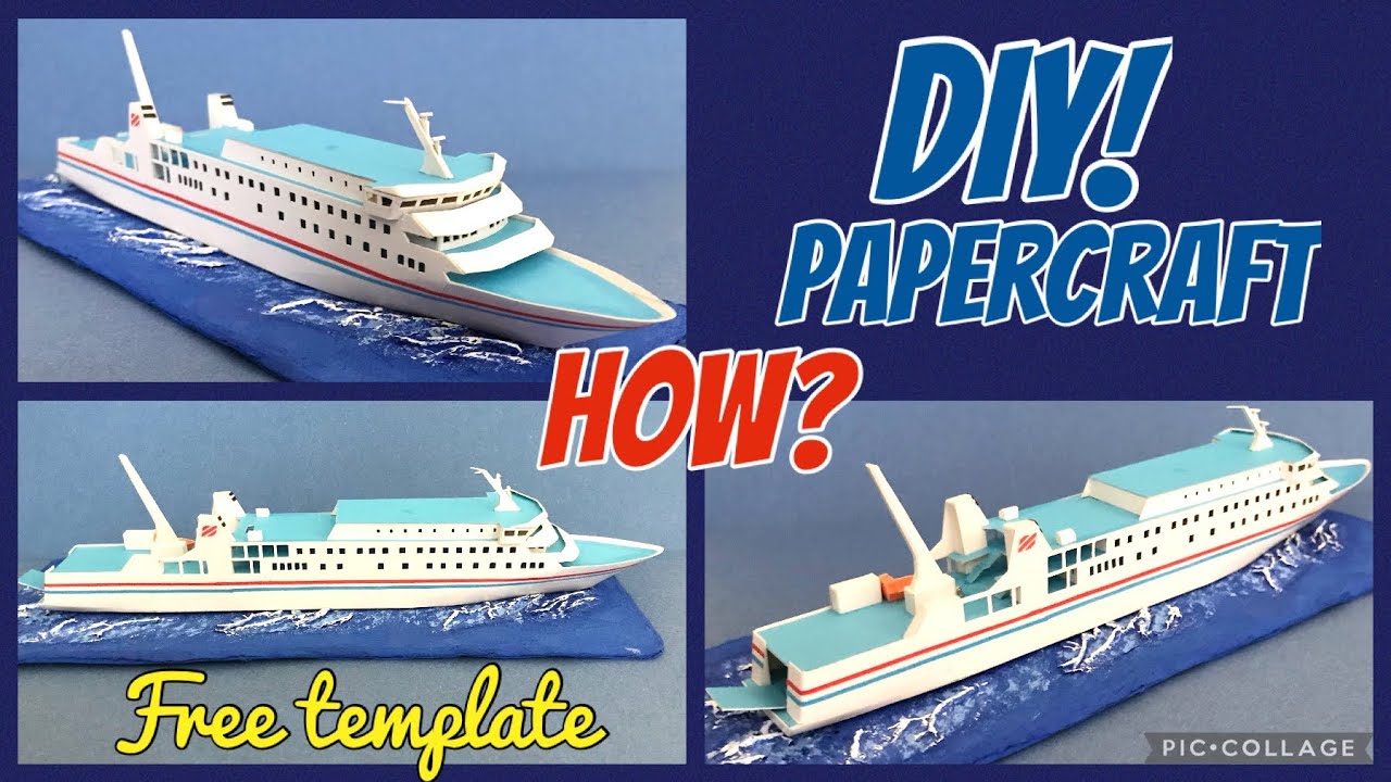 DIY Papercraft - Taiko ferry [FREE template] - YouTube