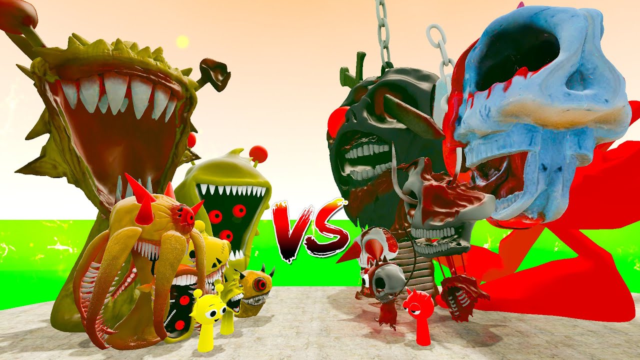 NEW EVOLUTION OF SIMON SPRUNKI VS ALL PHASES OF RADDY SPRUNKI In Garry ...