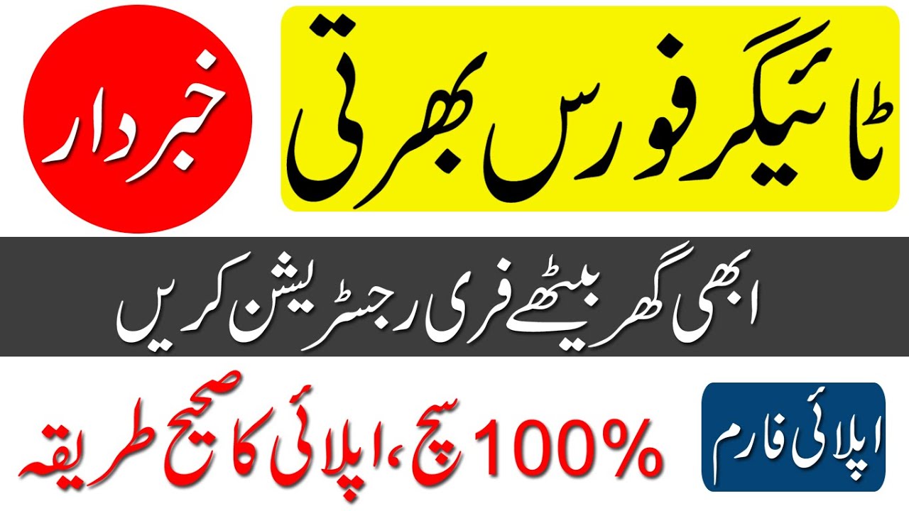 How to Apply Online for Pakistan Tiger Force, PM Imran tiger Force ...