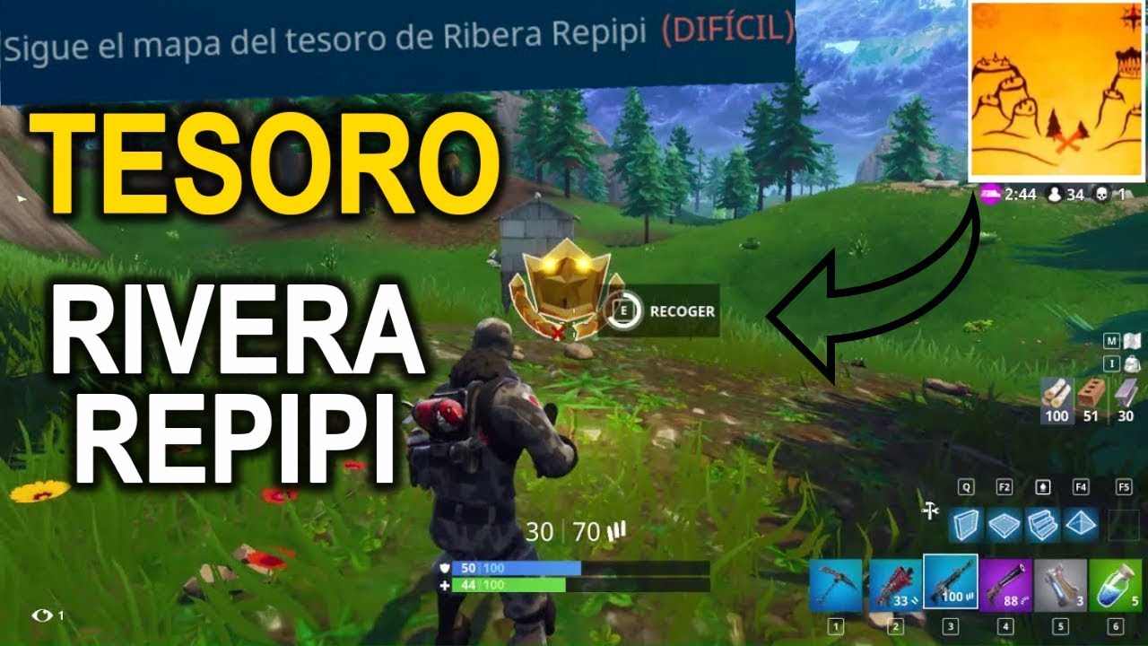 Sigue el Mapa del Tesoro de Ribera Repipi Desafío Fortnite Battle ...