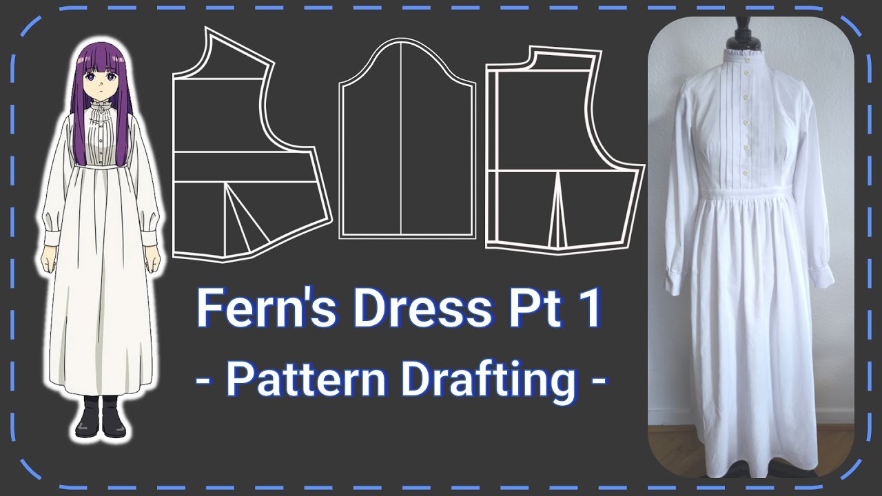 Frieren - Fern Cosplay Tutorial - Full Details Drafting - DIY Sewing ...