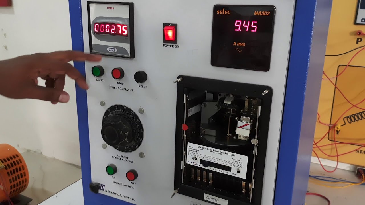 Induction type electromagnetic over current relay testing Practical No ...