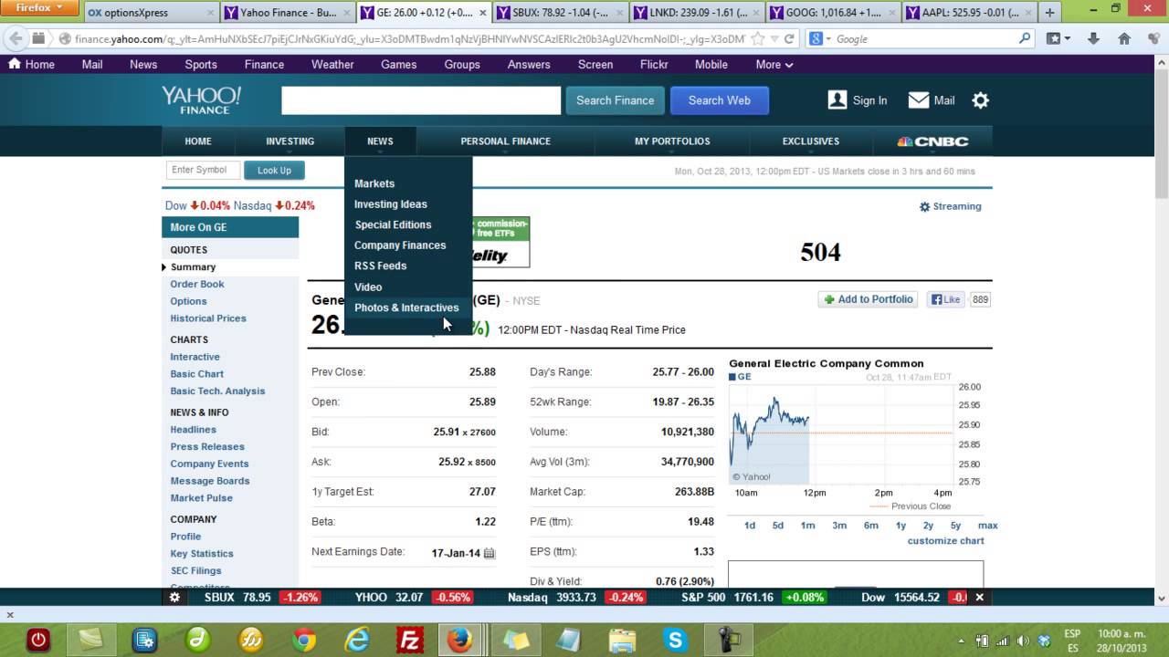 Como Comprar Acciones en Cuenta Demo OptionsXpress - #EnriqueRguezS ...