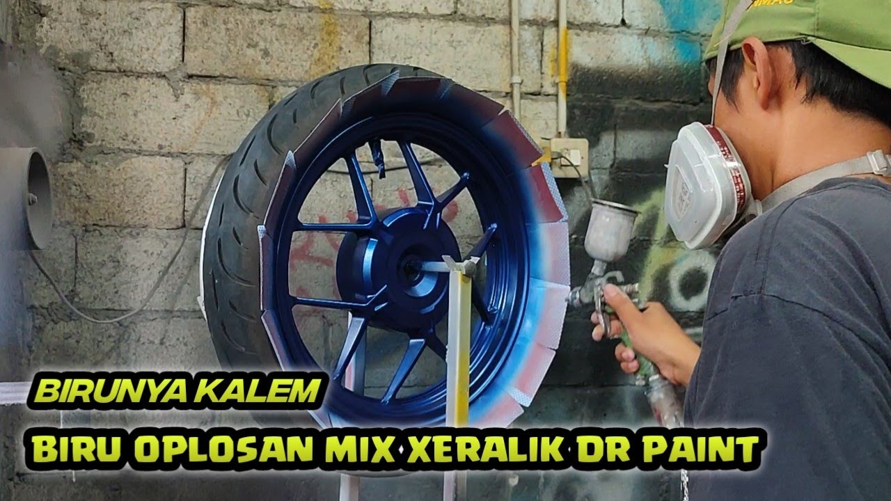BIRU KALEM oplosan dengan clear AXT ms210 di mix cat hitam - YouTube