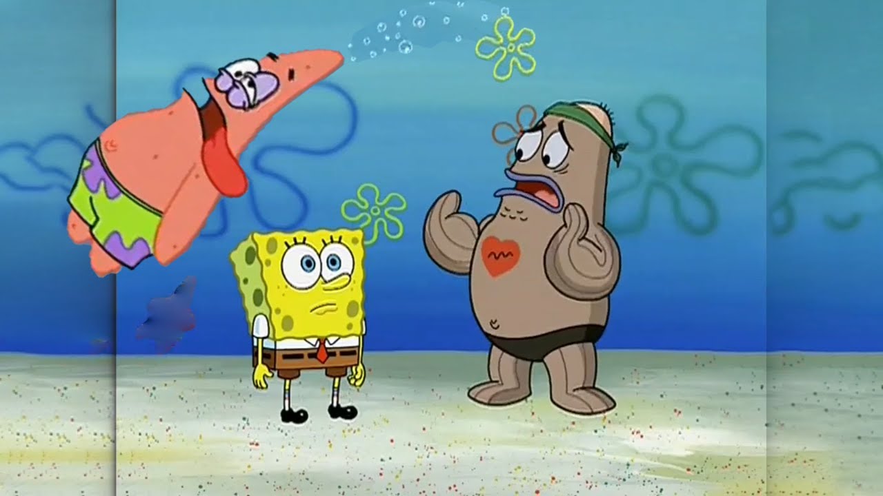 SpongeBob - Patrick Getting Beaten Up By An Invisible Person 2 - YouTube