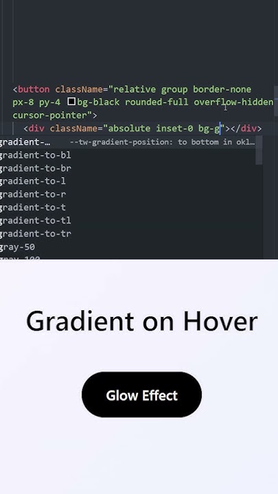 Gradient Button Hover Effect with Tailwind #code #coding #programming #css #html #tailwindcss # ...