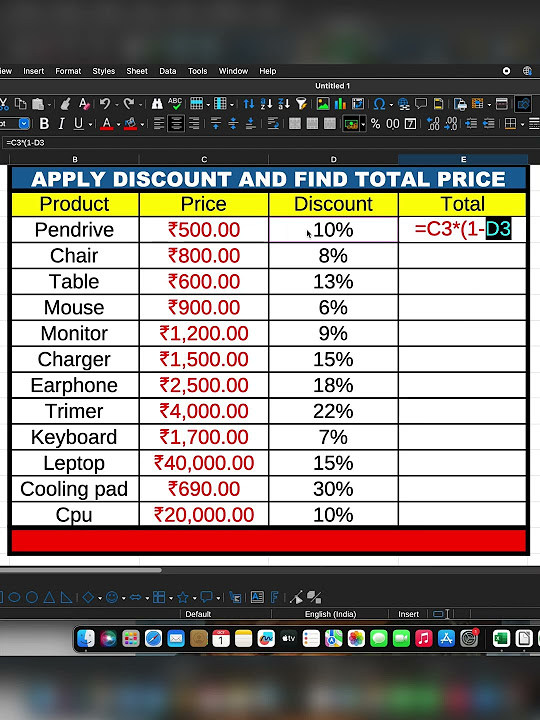 Discount Excel Formula Excelformula Excelacademy Spreadsheetformula Education Excelclub