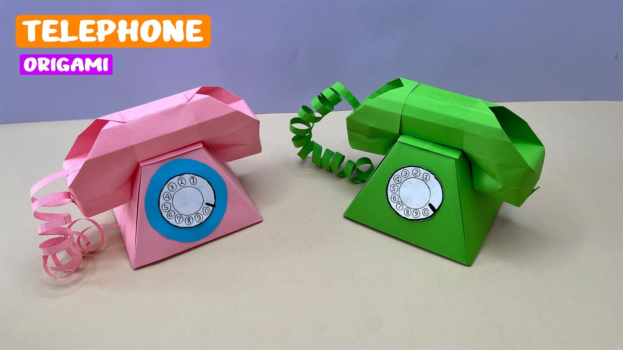 How To Make a Paper Telephone - Origami Telephone - YouTube