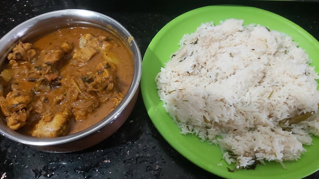 Bagara Rice With Simple Chicken Curry ||Mera Style Ma Bagara Chawal Aur ...