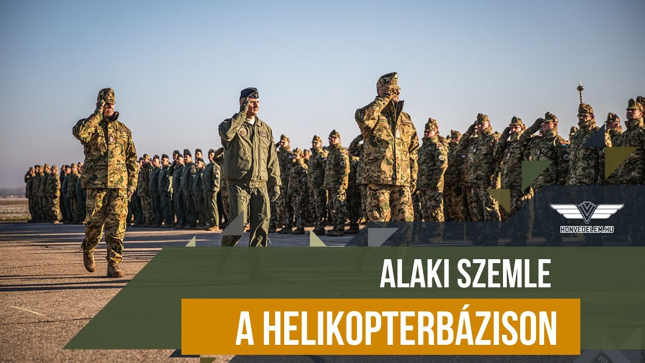 Alaki szemle a helikopterbázison - YouTube