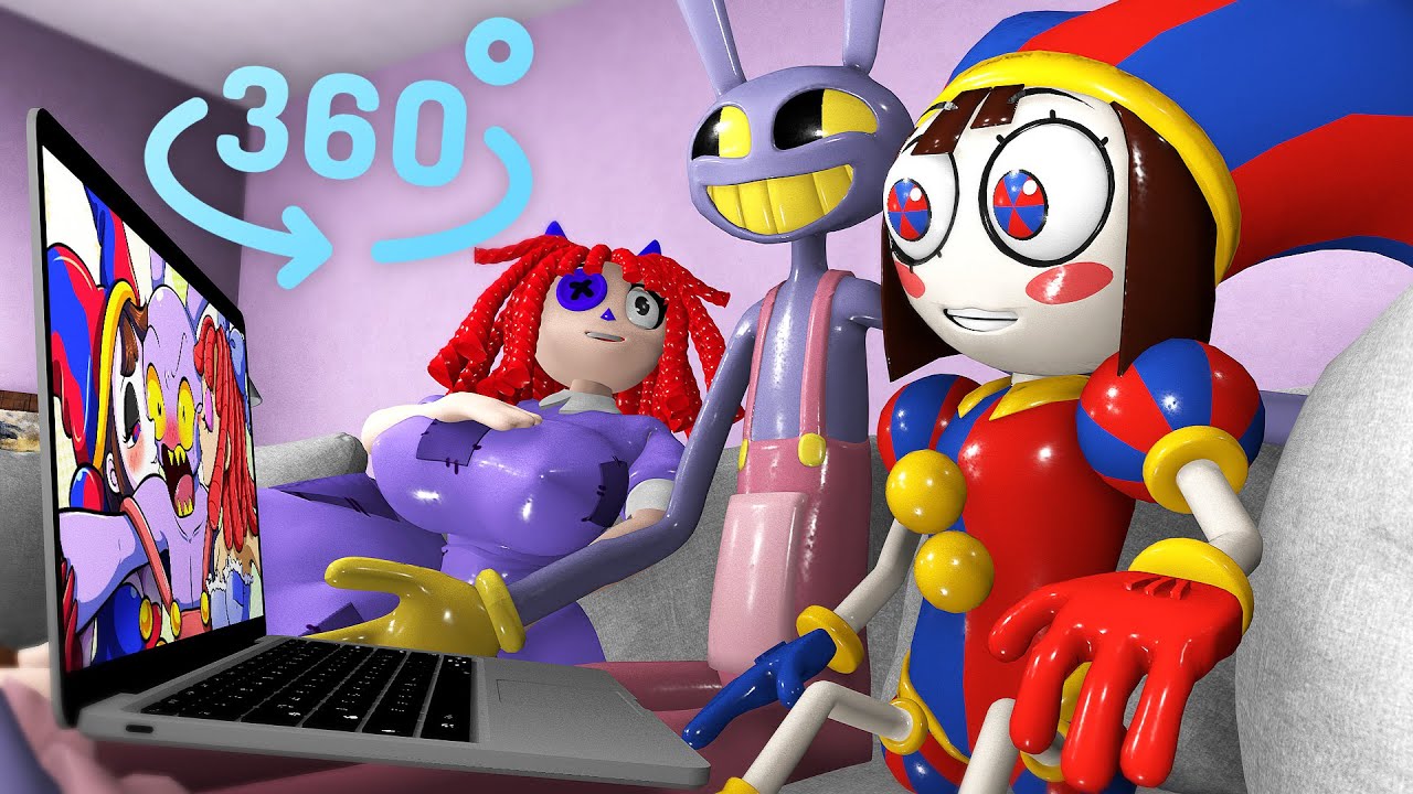 Pomni & Ragatha react meme in VR 360° - The Amazing Digital Circus in bed - YouTube