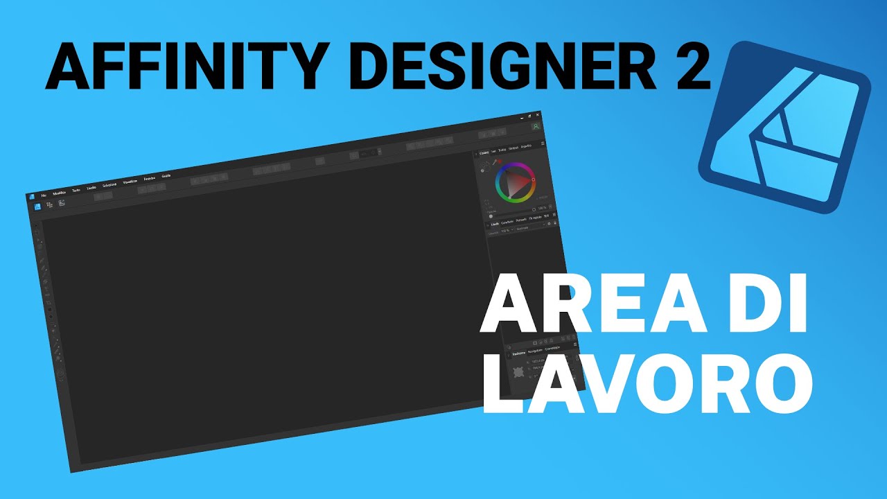 Gestire l'AREA DI LAVORO in Affinity DESIGNER - YouTube