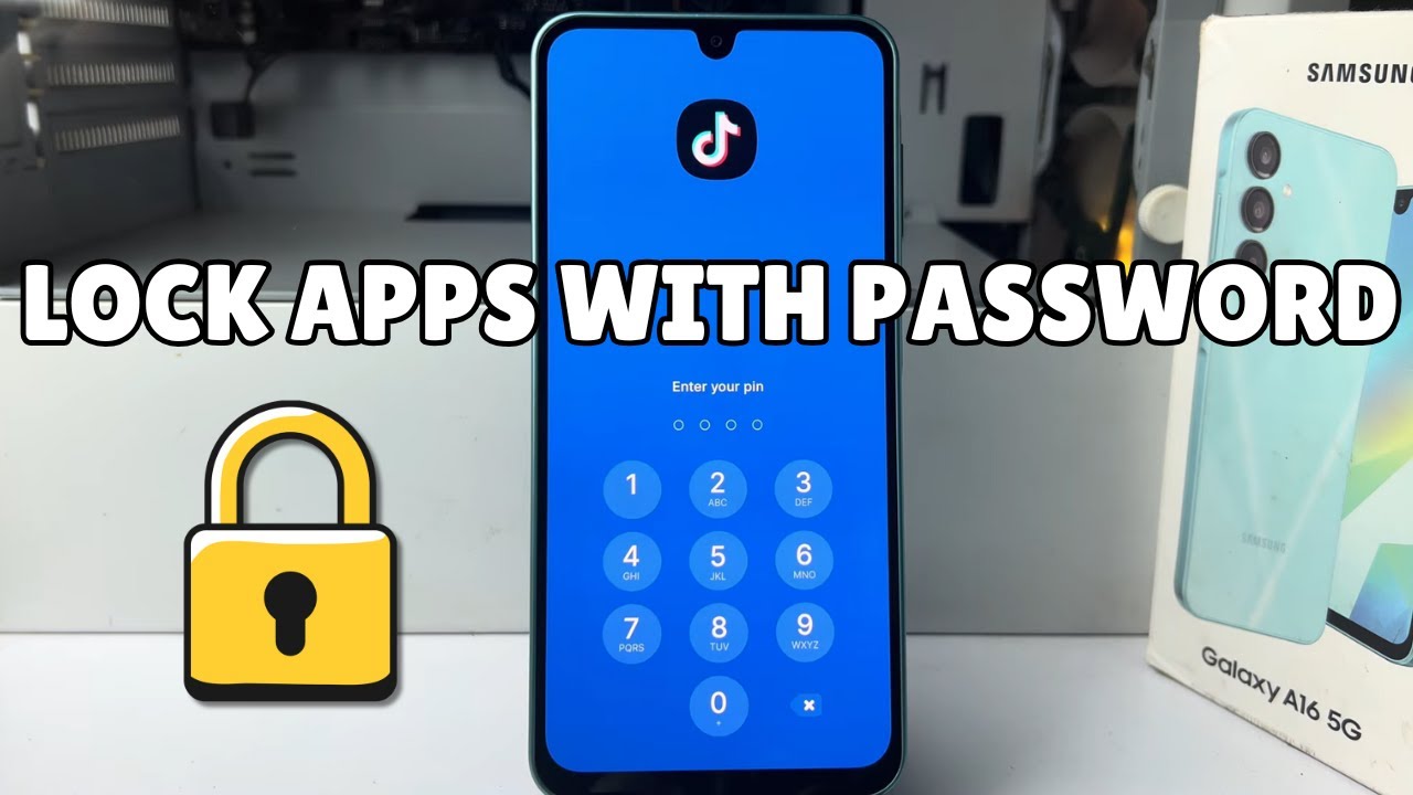 Galaxy A16: How to Lock Apps with Password Samsung - YouTube