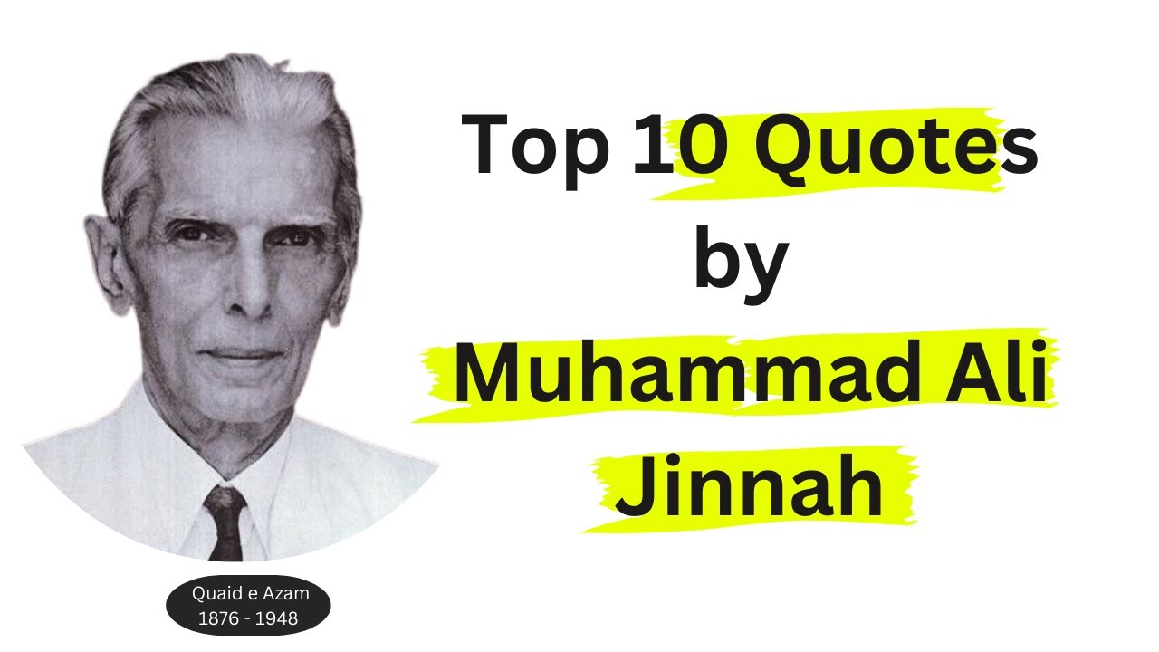 Quotes by Muhammad Ali Jinnah | Famous Quotes by Quaid-e-Azam - YouTube