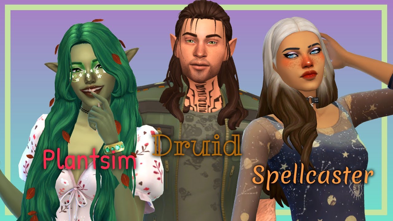 Occult CAS Challenge🌱🧝🏼‍♂️🪄PT.2| Create A Sim +cc list - YouTube