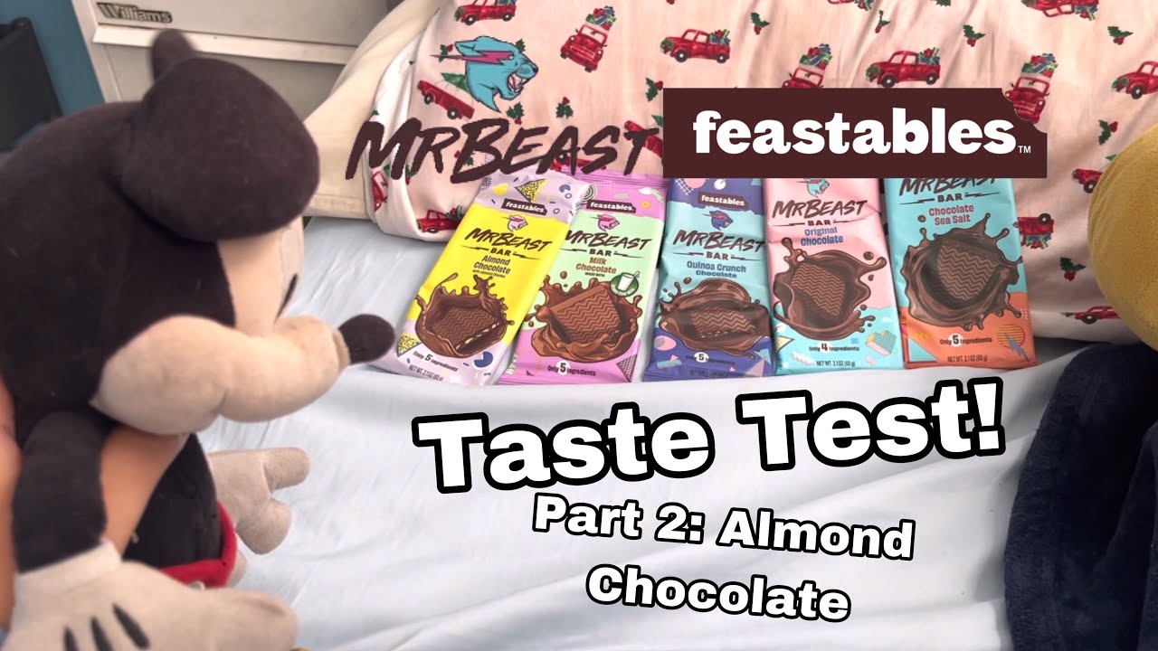 Feastables Chocolate Taste Test Part 2: Almond Chocolate - YouTube