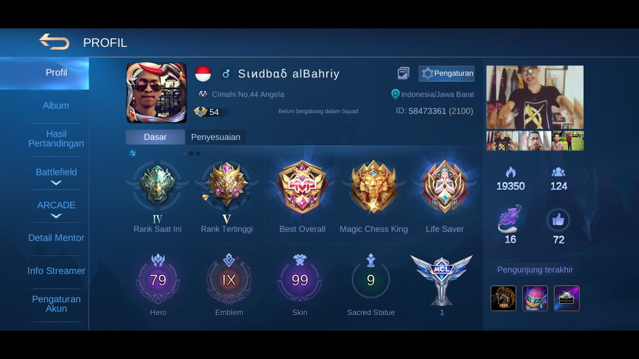 Cara Menampilkan Achievement Di Profile Akun Mobile Legends: Bang Bang ...