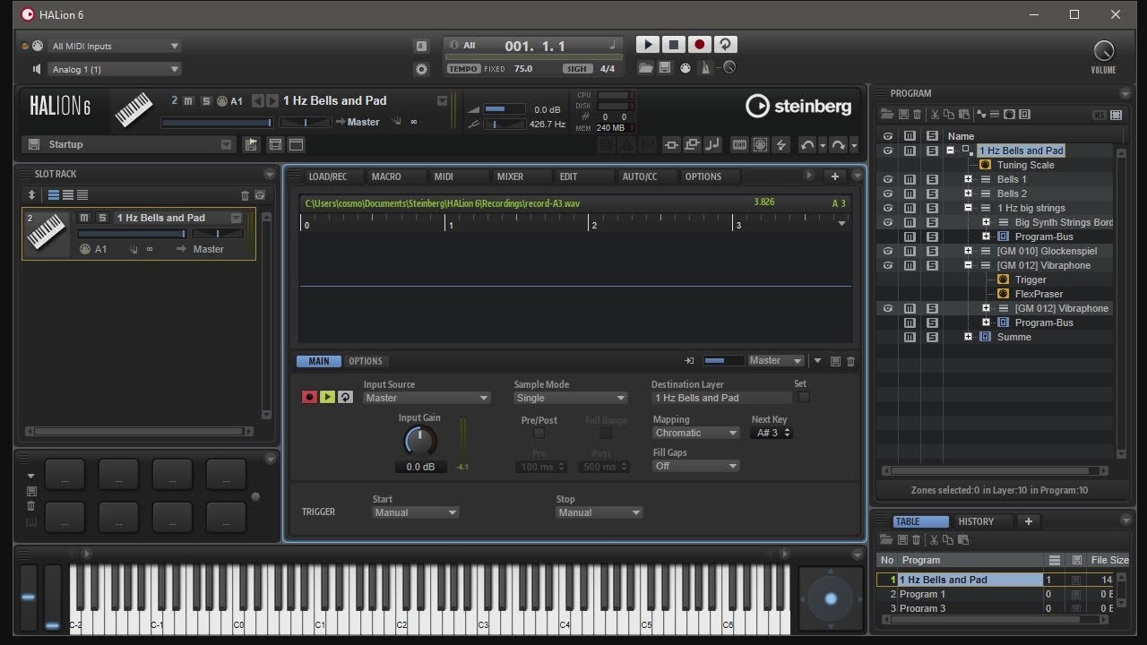 Steinberg HALion 6 - 256 HZ (1hz) pure Intonation - YouTube