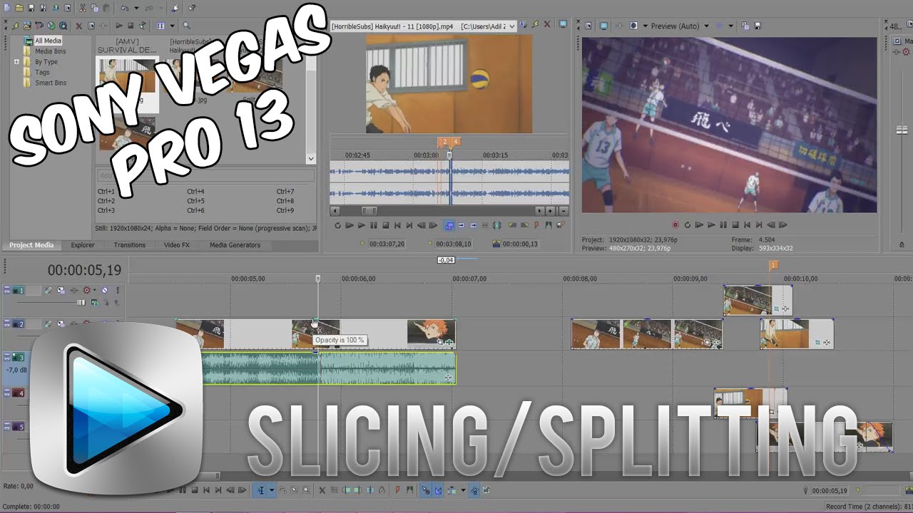 Multi - Slicing /Splitting Effect - Sony Vegas Pro 13 Tutorial - AMV ...