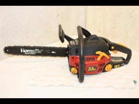 review of 33cc homelite chainsaw - YouTube