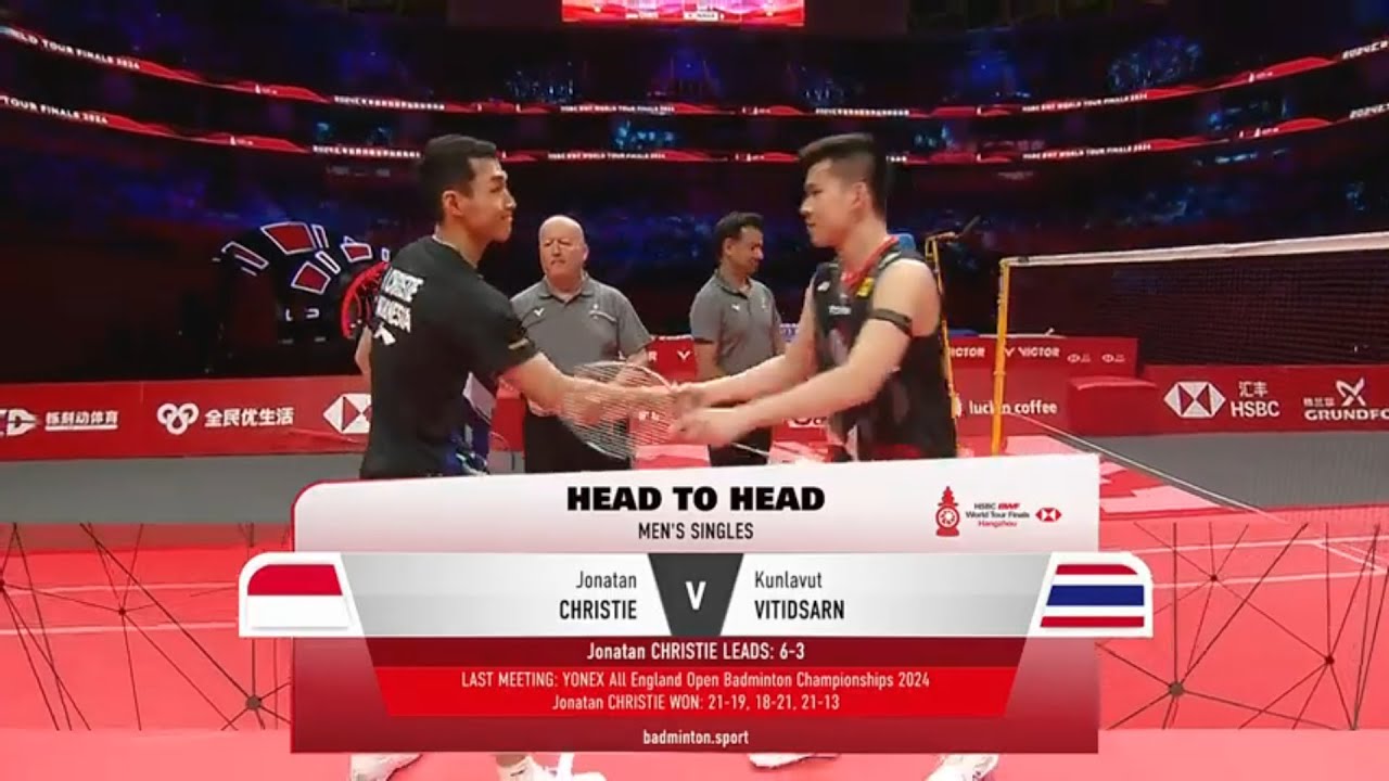Jonatan Christie vs Kunvalut Vitidsarn HSBC World Tour Finals 2024 ...
