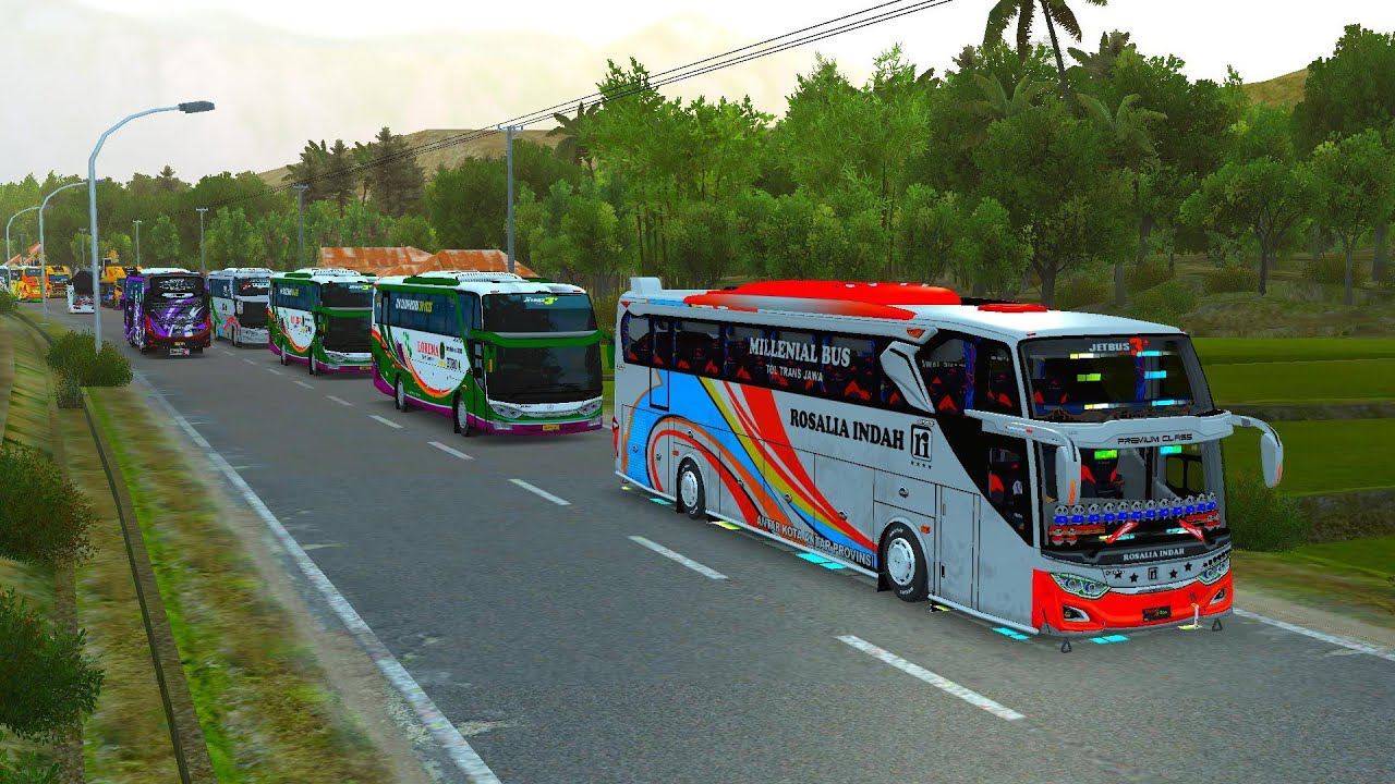 BUS OLENG ROSALIA INDAH PREMIUM CLASS - BUS SIMULATOR INDONESIA - YouTube