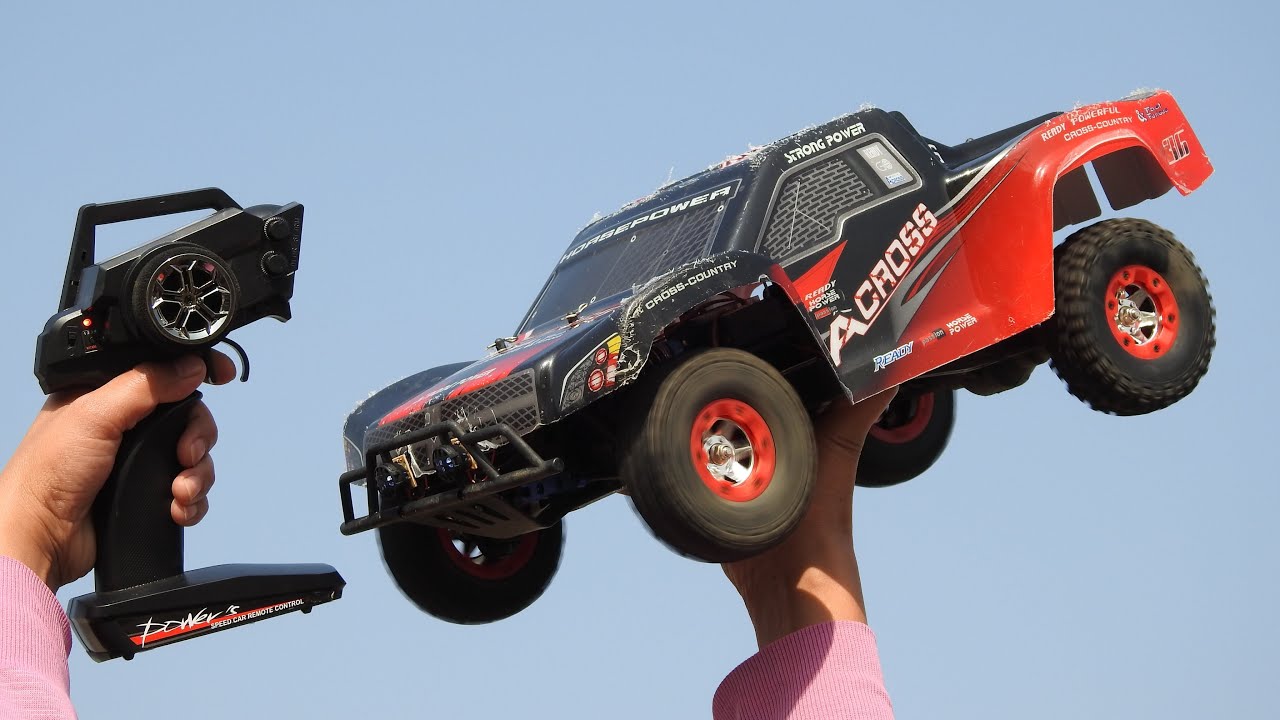 Wltoys 12423 Brushed 4WD Highspeed Off-road Desert RC Truck Unbox and ...