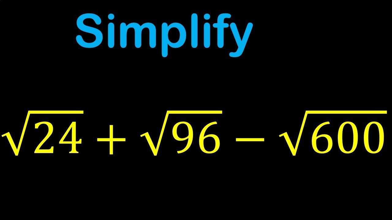 Simplify This Surd YouTube Simplify This Surd YouTube