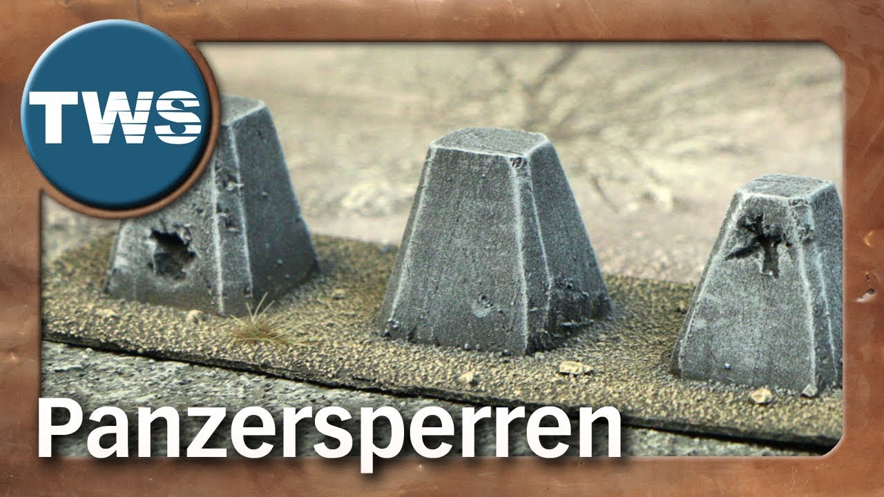Tutorial: Panzersperren / tank traps (Tabletop-Gelände, TWS) - YouTube