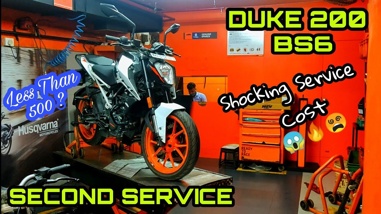 KTM DUKE 200 BS6 | 2ND FREE SERVICE | SHOCKING SERVICE COST | LESS THAN ...