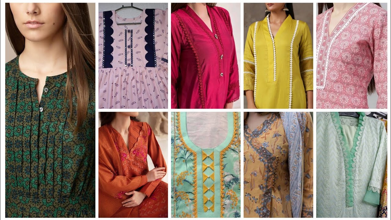 🆕🆕🆕 Latest Neckline Design With Lace||Gla Design Ideas For Girls 2024 ...