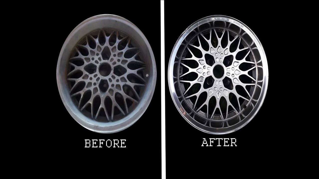 TRANSFORMATION RESTORING OLD SCHOOL WHEELS POLISHING DIY RIMS BBS ...