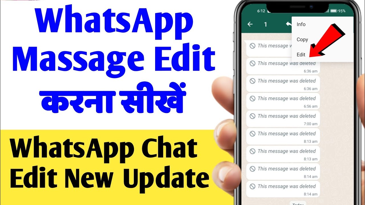 WhatsApp Chat Edit New Option। WhatsApp Chat Ko Edit Kaise Kren New ...