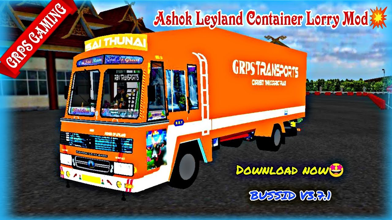 🎀🎀New Ashok Leyland Container Lorry Mod🤩/Bussid V3.7.1😍/Don't Miss Download now💥 - YouTube