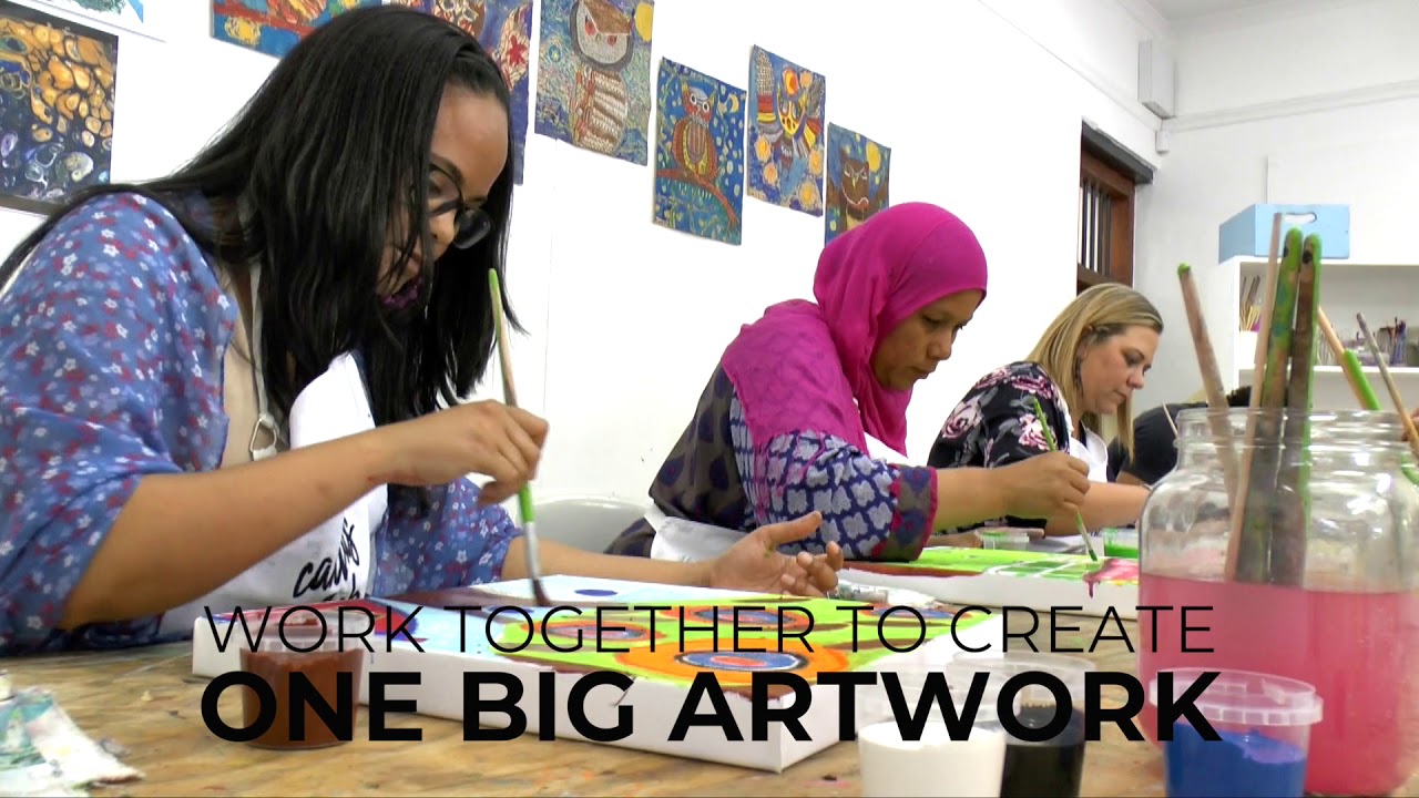Canvas Club | Team Building | Collaborative Art - YouTube