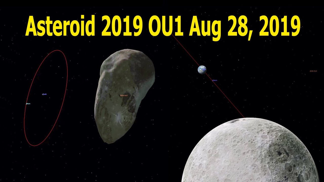 Asteroid 2019 OU1 Flies Past Earth and Moon - Aug 28, 2019 [Version 2 ...