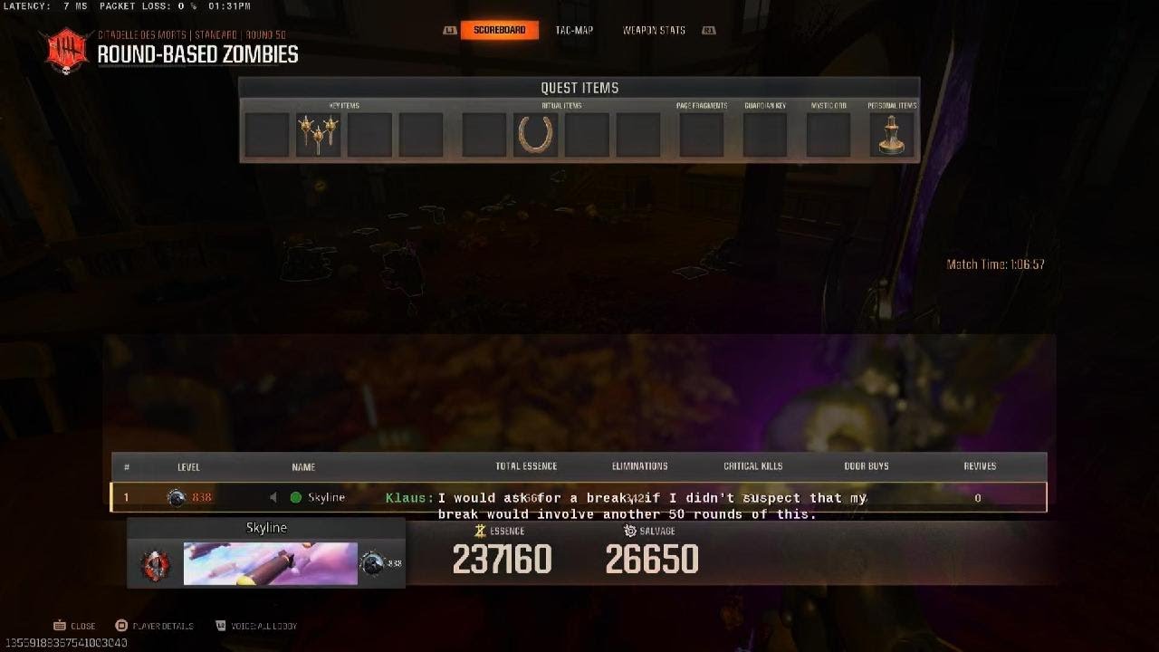 Klaus Round 50 Quote #Bo6 #Zombies #Cod - YouTube