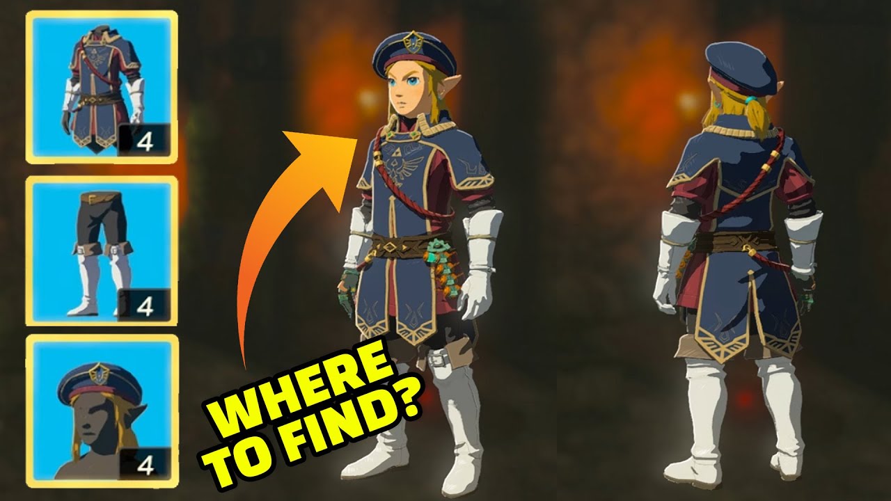 Where to get the Royal Guard Armor Outfit Uniform Set in Zelda Tears of ...