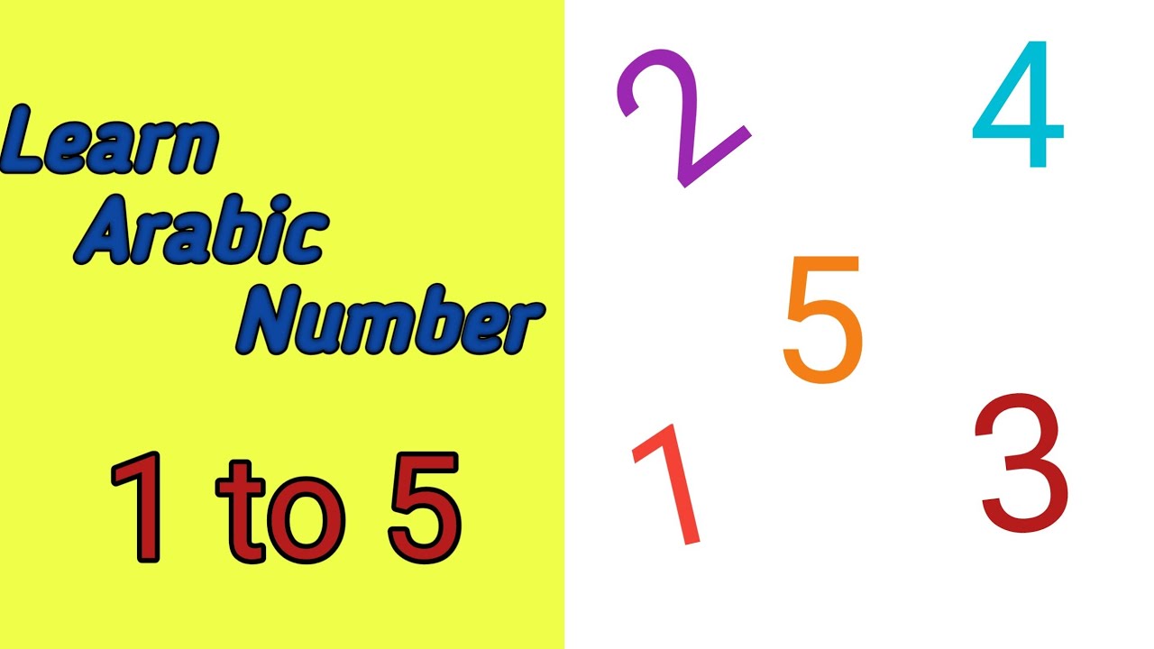Let's learn Arabic Numbers 1 to 5 - YouTube