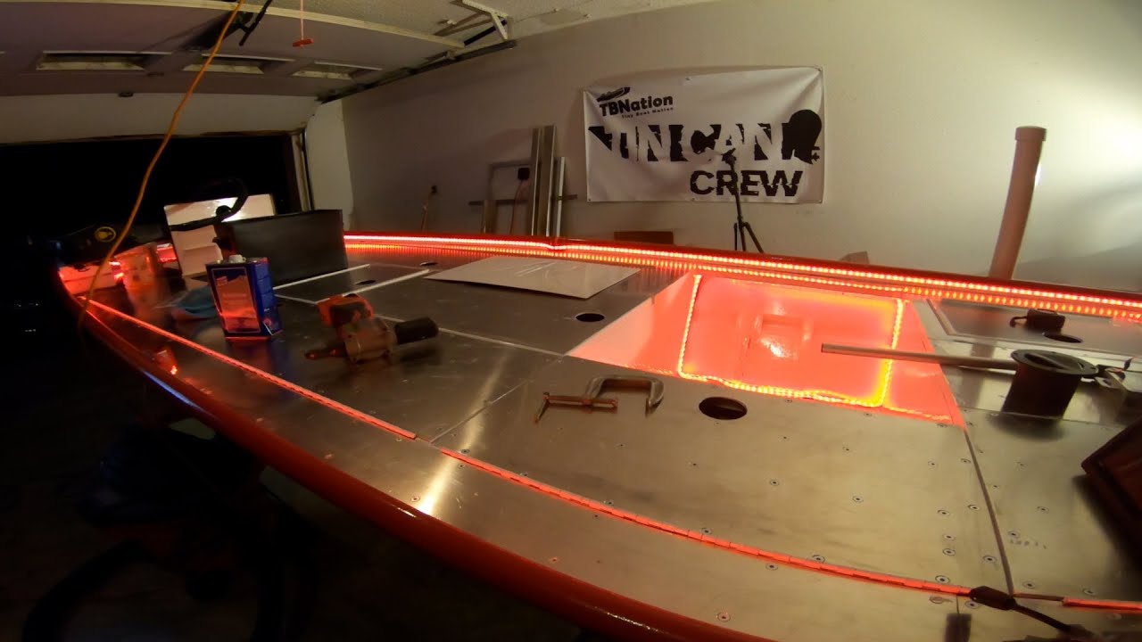 Adding MORE LED LIGHTS to my JON BOAT TO BASS BOAT CONVERSION!! - YouTube