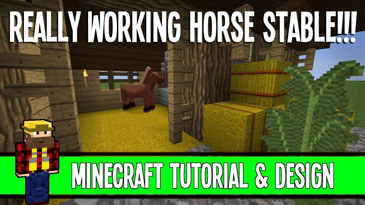 Actually Working Horse Stable - Minecraft Inspiration & Design - YouTube